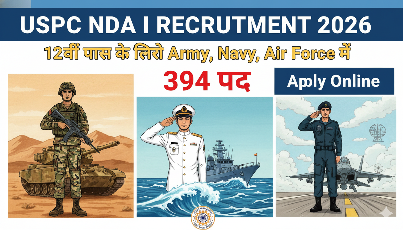 NDA I 2026 Notification Out | 12th Pass Defence Job | Apply Now ...